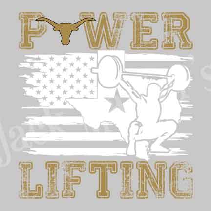 POWERLIFTING SILHOUETTE - BIG SPRING STEERS DTF TRANSFER | Jack Master's