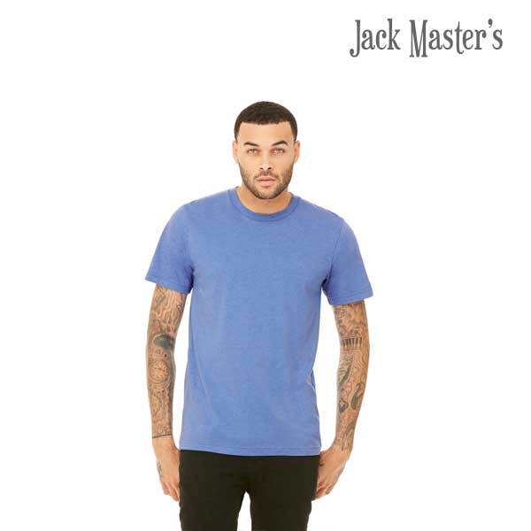 Heather Columbia Blue Bella Canvas 3001CVC Heather Tshirt | Jack Master's