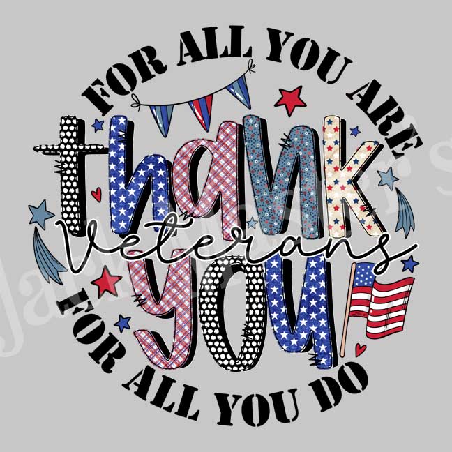 FOR ALL YOU ARE FOR ALL YOU DO THANK YOU DTF TRANSFER | Jack Master's
