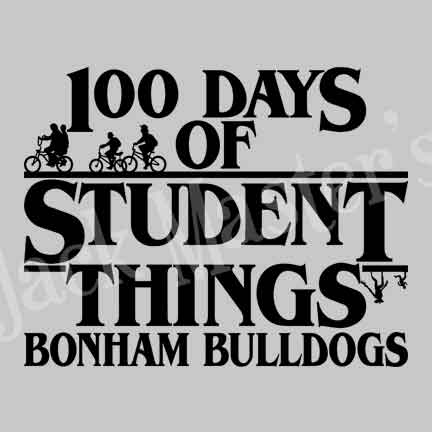 100 DAYS STRANGER THINGS - BONHAM BULLDOGS DTF TRANSFER | Jack Master's