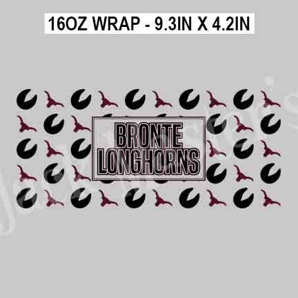 MASCOT MANIA - BRONTE LONGHORNS - UV DTF STICKER WRAP | Jack Master's