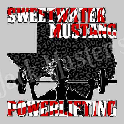 POWERLIFTING TEXAS - SWEETWATER MUSTANGS DTF TRANSFER | Jack Master's