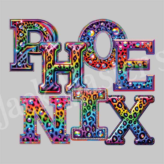 RAINBOW LEOPARD MASCOT - PHOENIX DTF TRANSFER | Jack Master's
