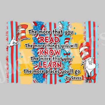 Read Know Learn DTF Transfer SEUSS | Jack Master's