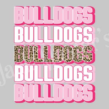 BULLDOGS - PINK OUT DTF TRANSFER | Jack Master's
