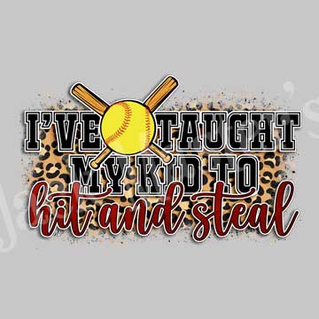 Hit And Steal Softball Dtf Transfer Jack Master S