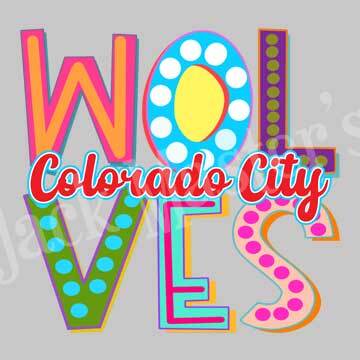 MARQUEE SCHOOL DESIGN - COLORADO CITY WOLVES DTF TRANSFER | Jack Master's