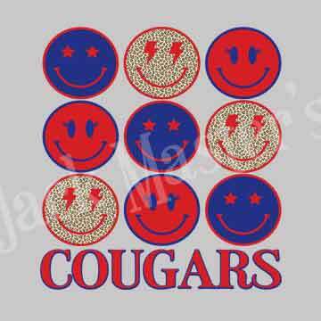 SMILEY FACE SCHOOL DESIGN - COOPER COUGARS - BACK DTF TRANSFER | Jack ...
