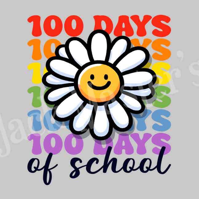100 DAYS FLOWER SMILE DTF TRANSFER | Jack Master's
