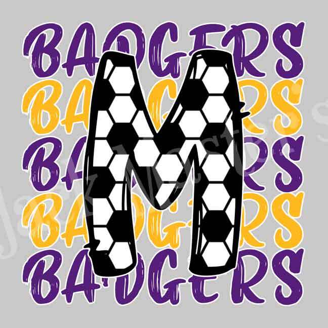 SOCCER MULTIPLES MERKEL BADGERS DTF TRANSFER | Jack Master's
