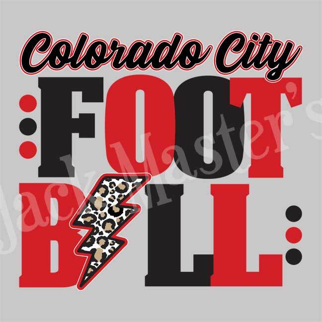 FOOTBALL LIGHTNING BOLT COLORADO CITY WOLVES DTF TRANSFER | Jack Master's