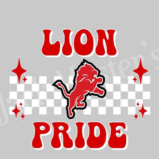 RETRO CHECKERED SCHOOL - ROBY LIONS DTF TRANSFER | Jack Master's