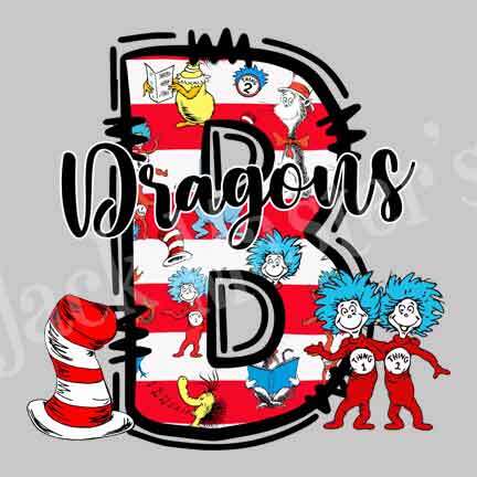SEUSS LETTER SCHOOLS - BALLINGER BEARCATS DTF TRANSFER | Jack Master's